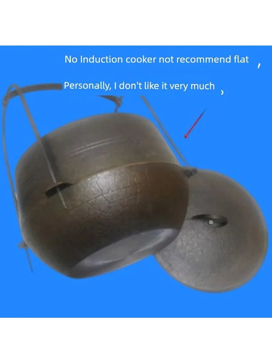 Чугунный котелок (24 см, плоский, подъемная крышка)