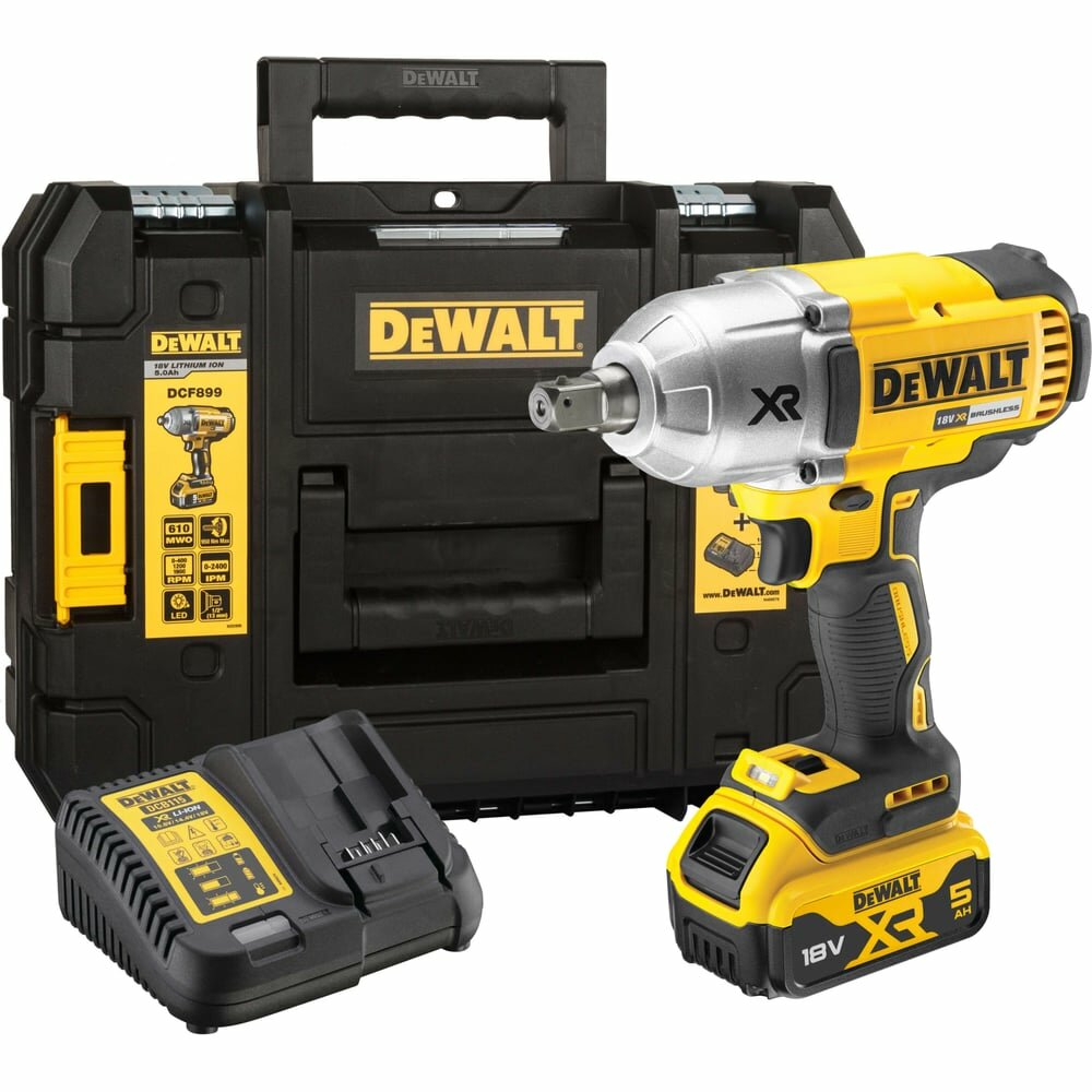 Аккумуляторный гайковерт Dewalt DCF899P1-QW
