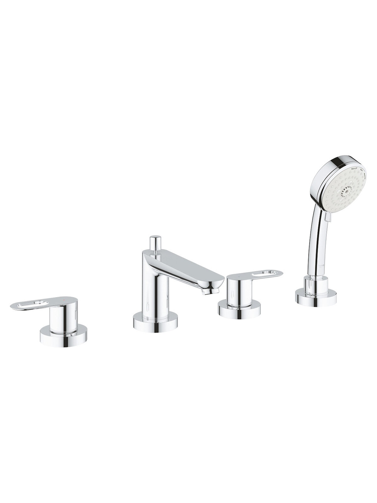 Смеситель на борт ванны GROHE BauLoop с ручным душем, хром (2511900A)