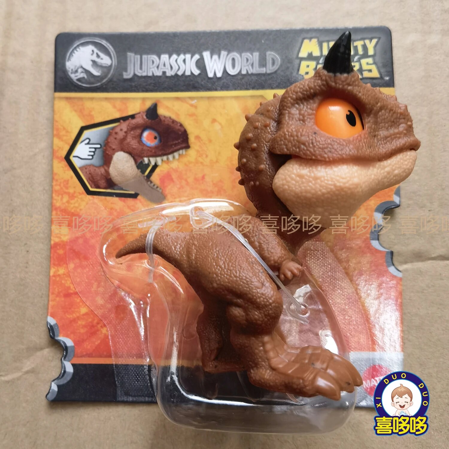 Ма Mattel Jurassic World Mighty Little Biters Динозавр Спинозавр для детей от 3 лет Carnotaurus
