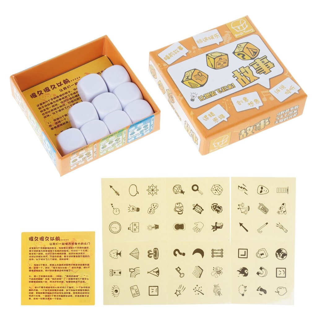 Игра-головоломка Кубики Happy Trip Cubes Story Cubes Набор Кубиков Happy Story Cubes Игрушка Многофункциональные Кубики Рассказывающая Игра Кубики