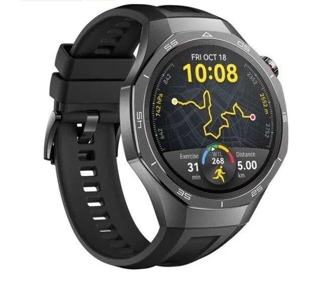 Смарт часы HUAWEI WATCH GT 5 Pro 46 мм титановый корпус, Чёрный