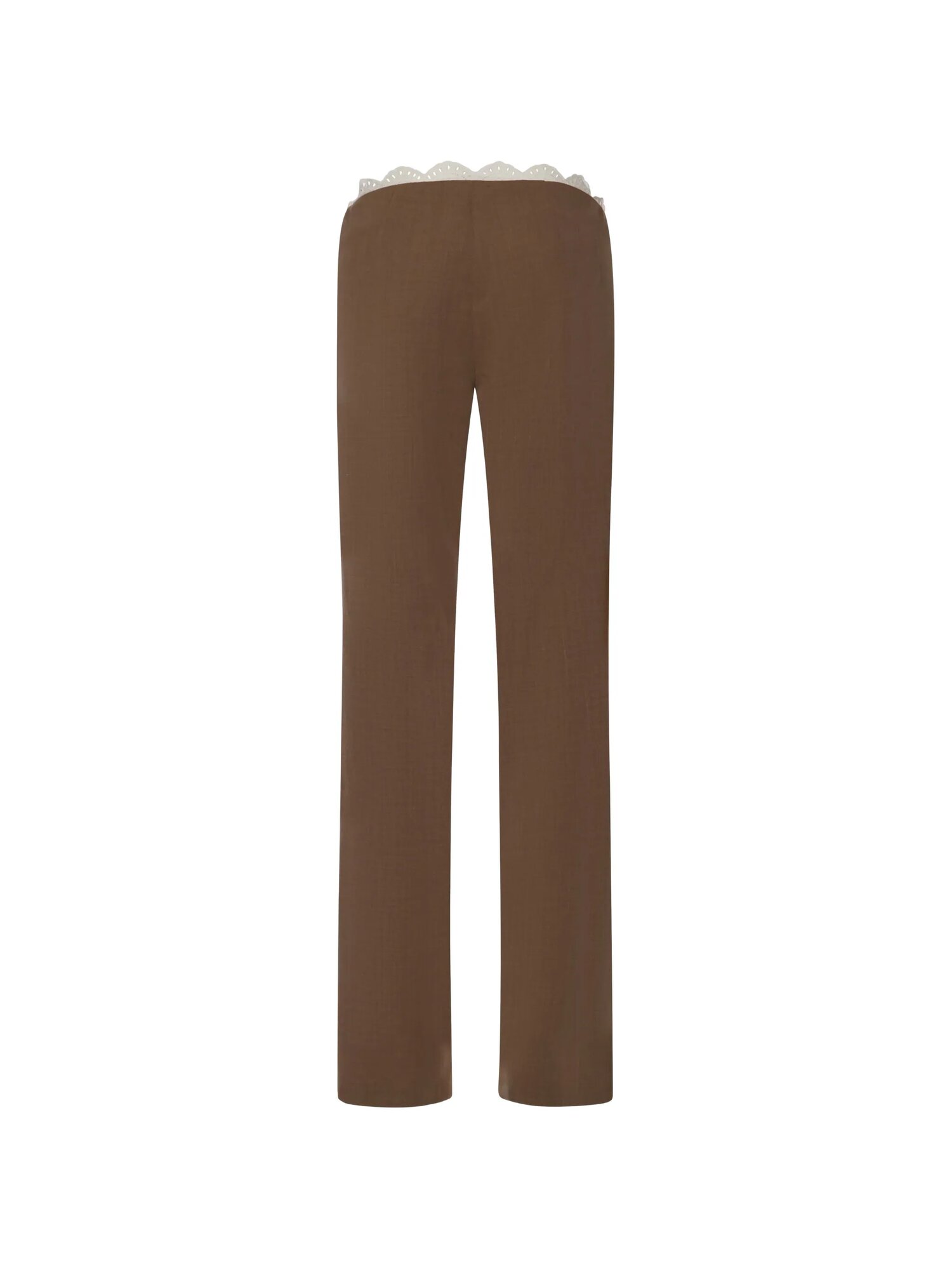 Брюки MAGDA BUTRYM Lace-trim trousers, размер 38, коричневый — фото 1