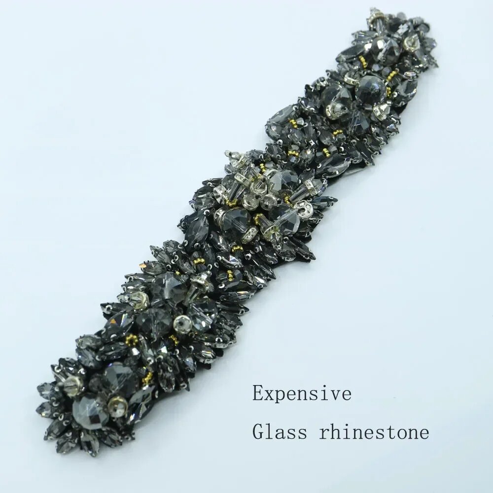 Стеклянные нашивки со стразами, glass rhinestone g
