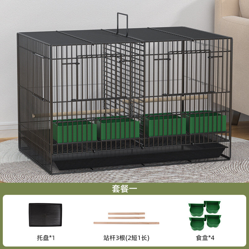 Большая клетка для птиц для домашнего использования, для попугаев, волнистых попугаев, корелл, неразлучников, с перегородкой, двойной ящик для разведения, птичье гнездо