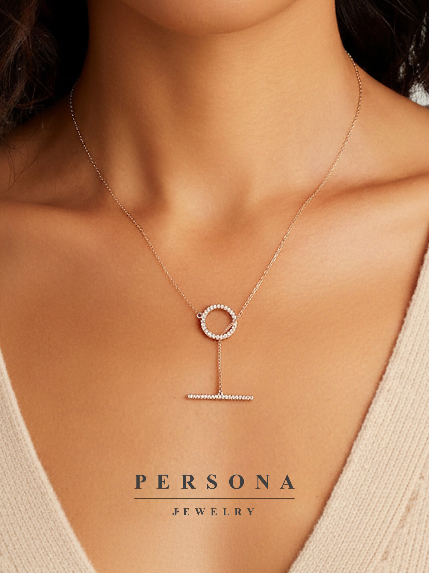 Колье, серебро, 925 проба, родирование, фианит