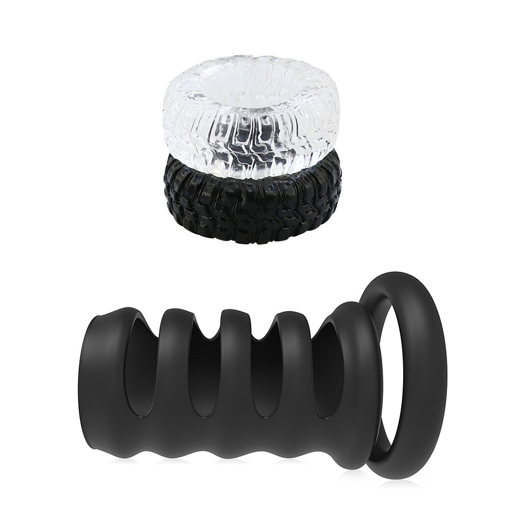 Кольца для пениса для мужчин, задержка эякуляции для более сильной эрекции, секс-игрушки для взрослых, силиконовые кольца, секс-игрушки для пениса для сотрудничества