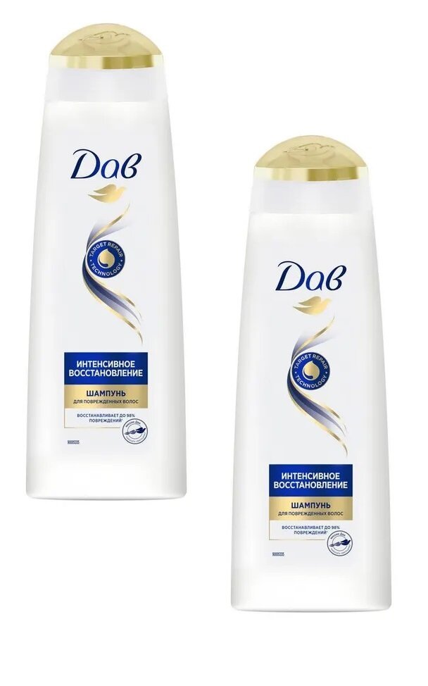 Шампунь Дав для волос Интенсивное Восстановление, 250 мл 2шт