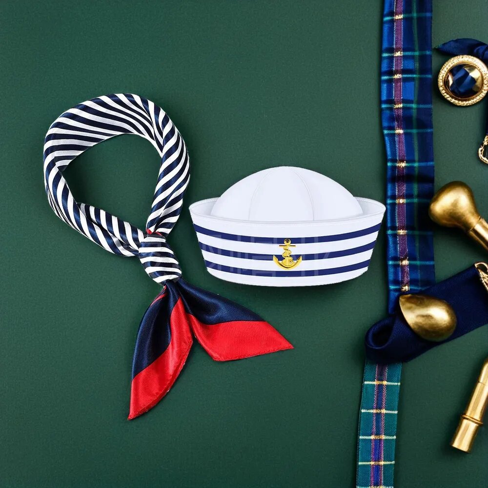 Комплект Шляпы И Шарфа В Морском Стиле Для Женщин Размер 18.50X18.50X8.00Cm