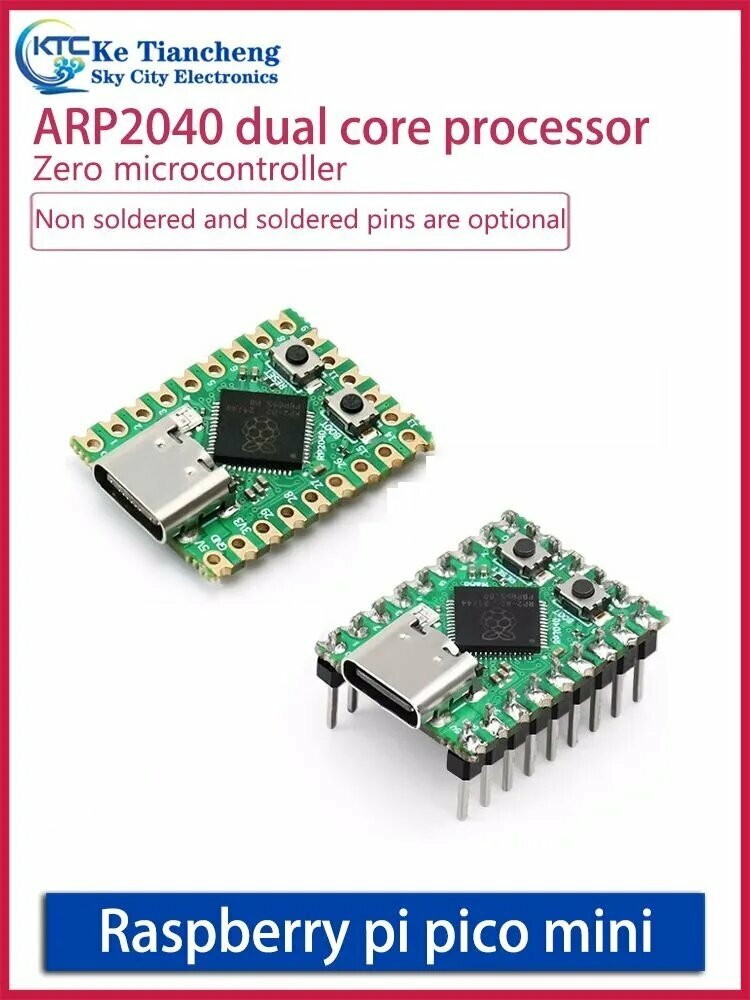 Микроконтроллеры Pico mini RP2040 - Zero — фото 1