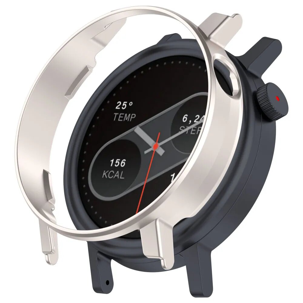 Силиконовый защитный чехол бампер для CMF Watch Pro 2 с противоударными свойствами, половина покрытия