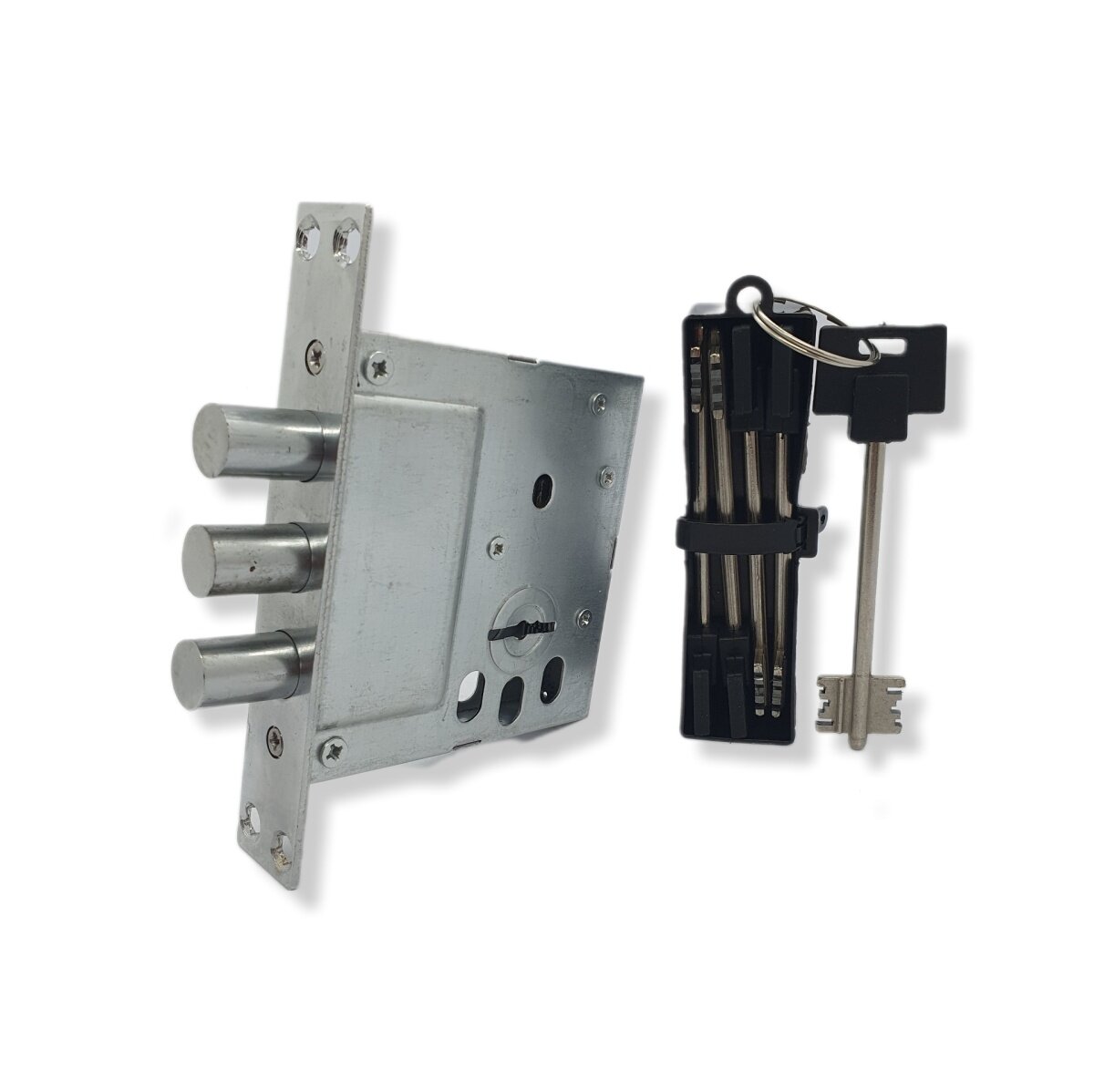 Замок врезной Верхний 2414C-3P 3 круглых ригеля d-14мм, сувальдный (YS-776-24) (BZ-09)