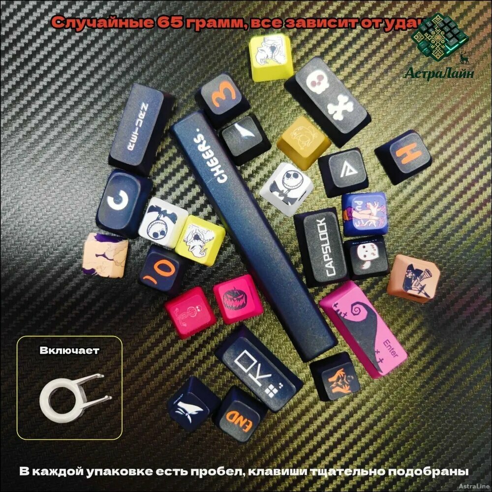 Эксклюзивный набор мусорных кейкапов для клавиатуры, 65 г, сюрпризверсия со случайным наполнением