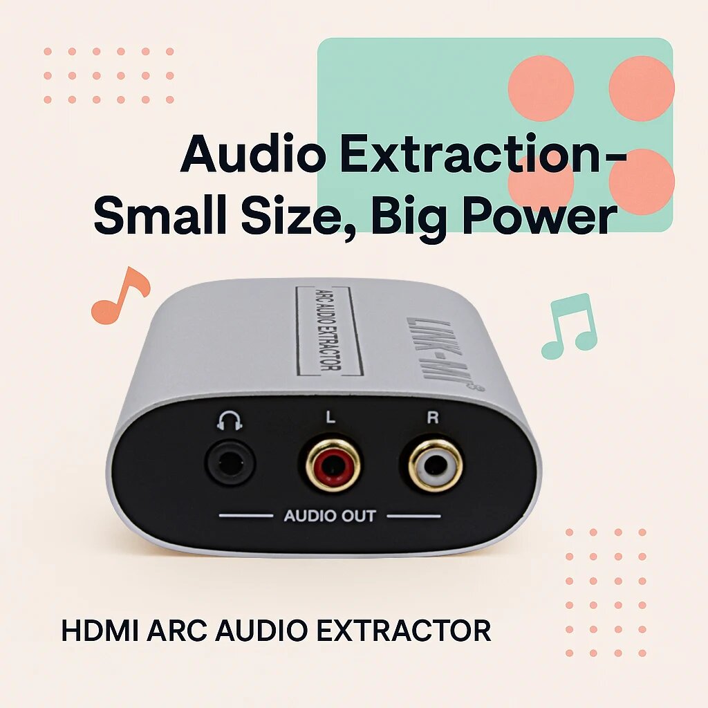 LINK-MI HDMI ARC Аудиоэкстрактор с RCA выходом AU Power Plug