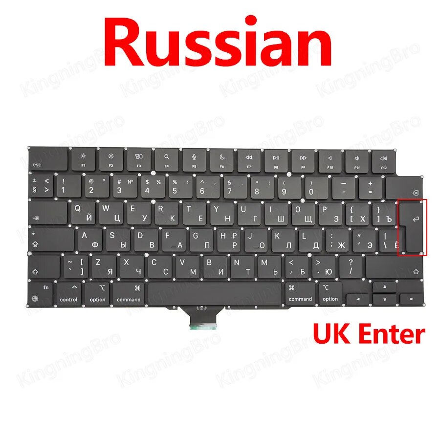 Новая клавиатура для ноутбука 2021 M1, замена для Macbook Pro 14 и 16 дюймов, модели A2442, A2485, раскладки US, UK, испанский, французский, русский, корейский, немецкий
