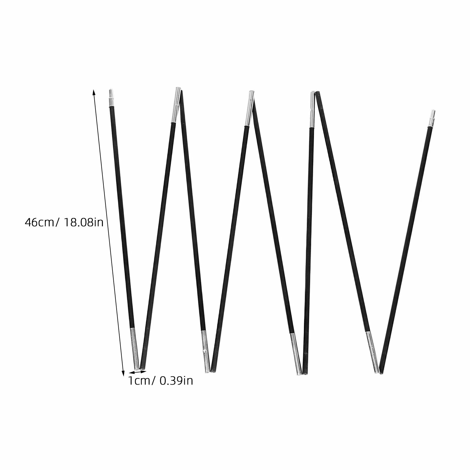 VORCOOL Складные палки для палатки из стекловолокна 2 шт 46X4.8X4.8CM