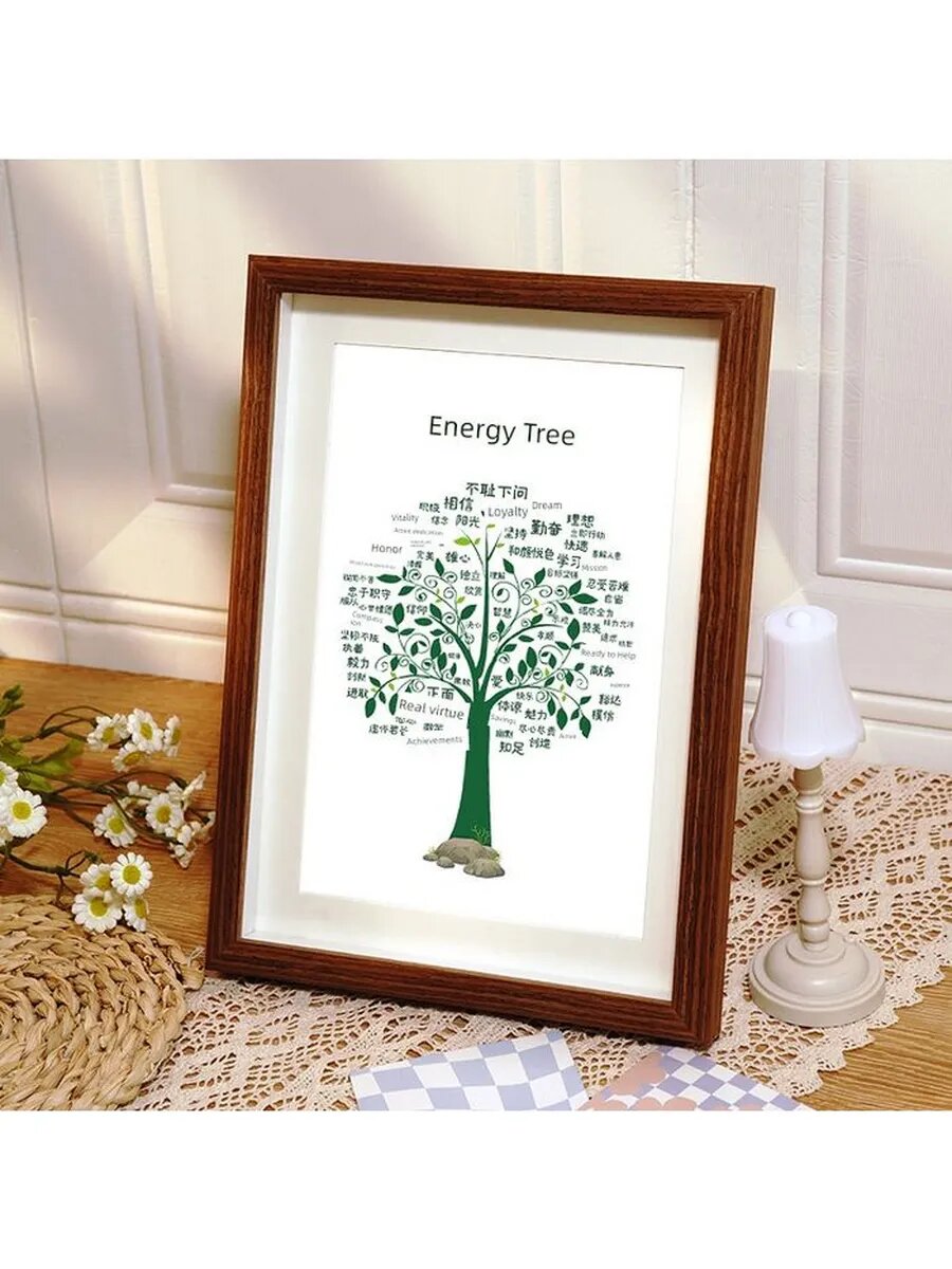 Картина Энерджи Три - цвет орех, 8 дюймов, настольная