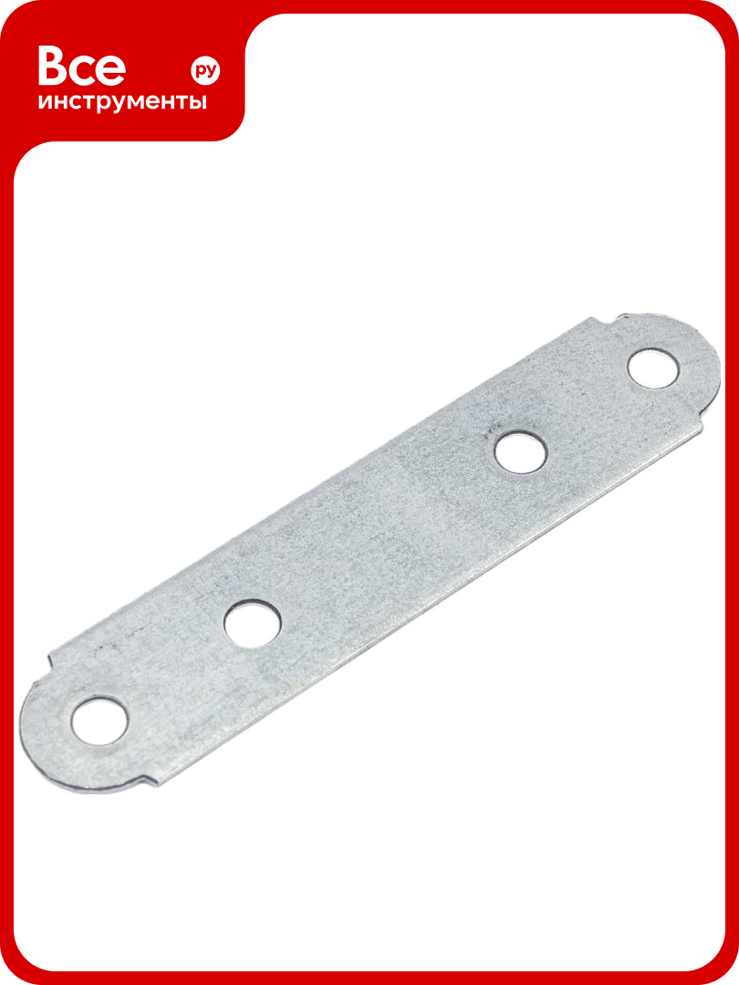 Пластина крепежная мебельная Tech-Krep 80x17 мм, цинк - накл. 141948