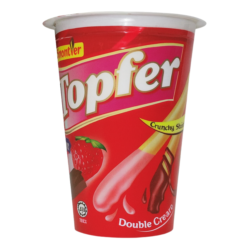 Topfer Тm Frontier Бисквитные палочки с шоколадным и клубничным кремом 40гр