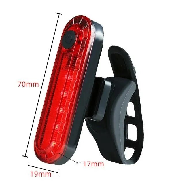 Фонарь задний для велосипеда, USB-зарядка светодиодная, для ночной езды и безопасности на велосипеде