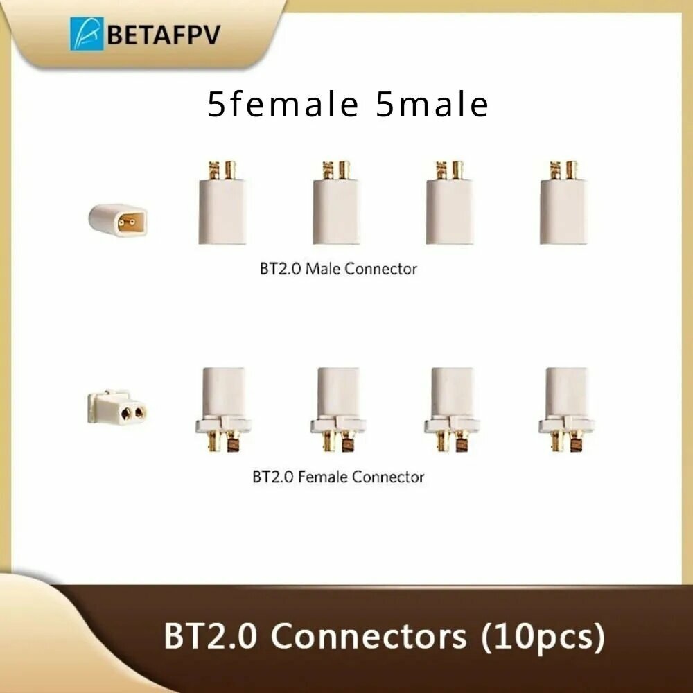 Разъемы BT2,0 (10 шт), разъемы "мама" и "папа" для зарядки аккумуляторов BT2,0.