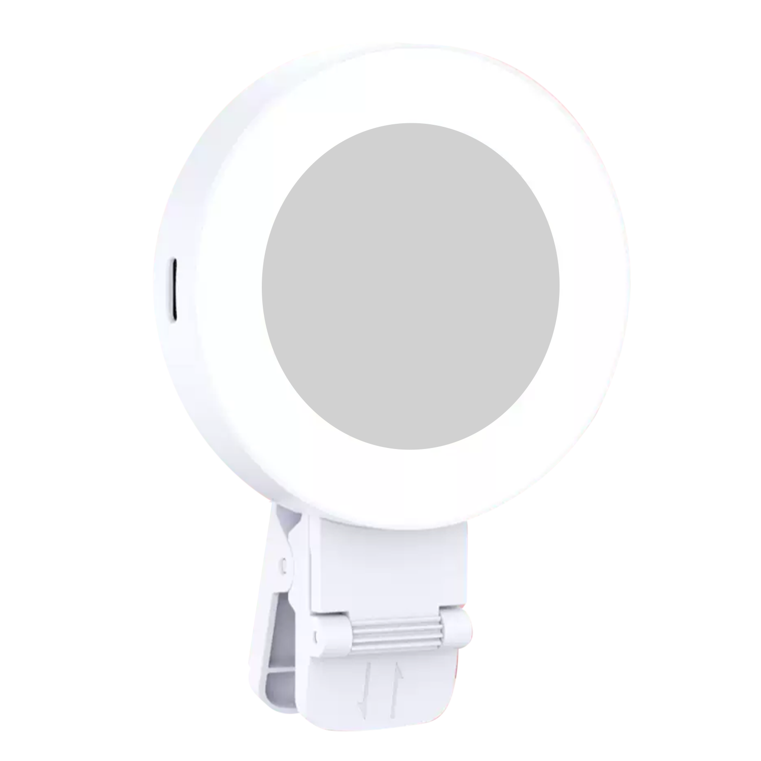 Кольцо-лампа для селфи R09 с клепом портативное зеркало для камеры задней подсветка 180° поворот 3 режима освещения 3 уровня яркости встроенный литий-ионный аккумулятор 200mAh Type-C ABS силикон 56g