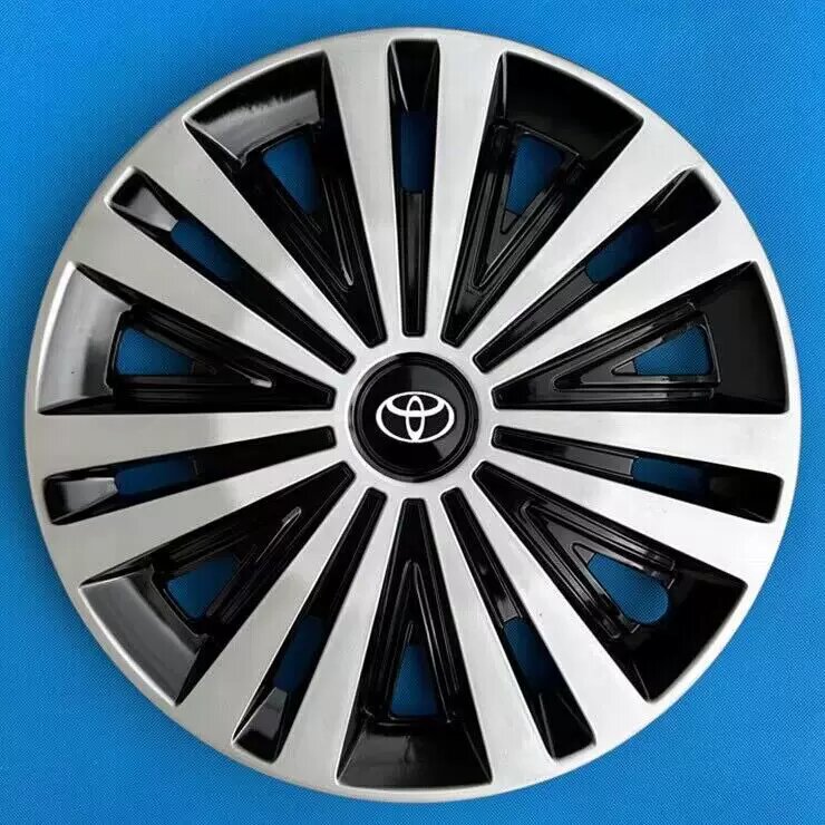 16-дюймовая пластиковая накладка на колесо для Toyota BZ3 такси - стиль K7 черно-серебристый, одна штука