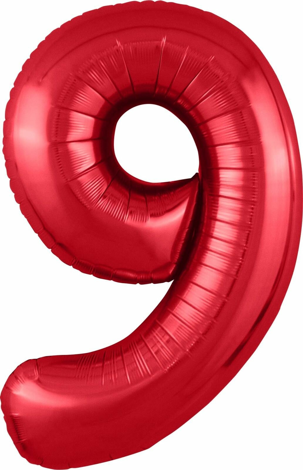 Воздушный шар Agura 40', 102 см, цифра 9 slim, красный