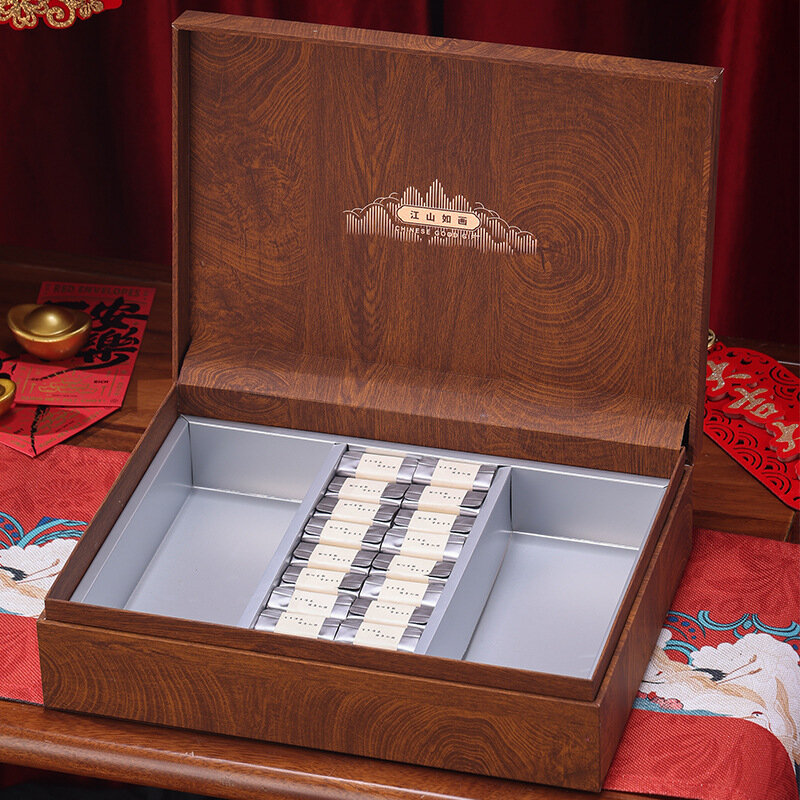 Высококачественная коробка для хранения и заваривания чая из листьев камня, универсальная коробка для черного чая Тегуаньинь, маленькая ассорти, большая красная коробка для подарка