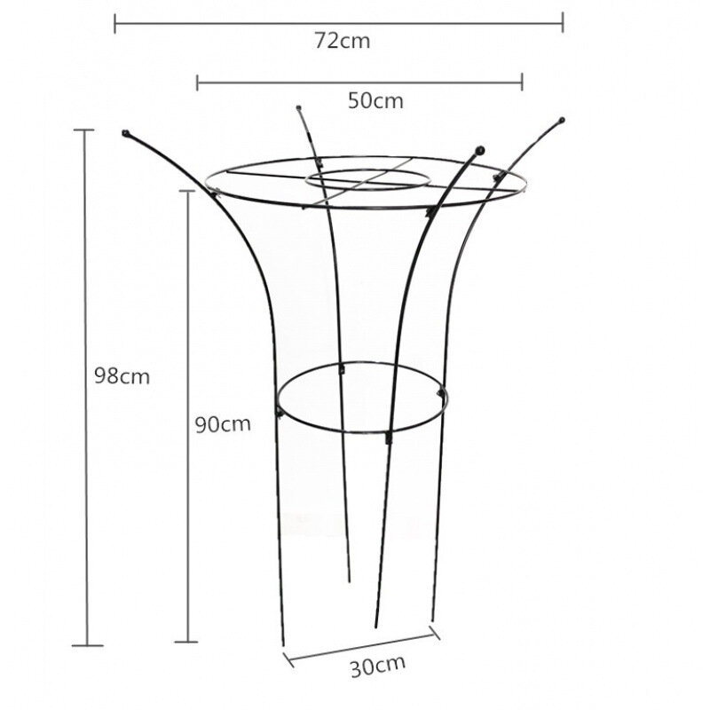 Подставка для цветов из железа, гортензия, синяя снежинка, роза, подставка для вьющихся растений, рамка для выпрямления, фиксированная опора для цветов и растений