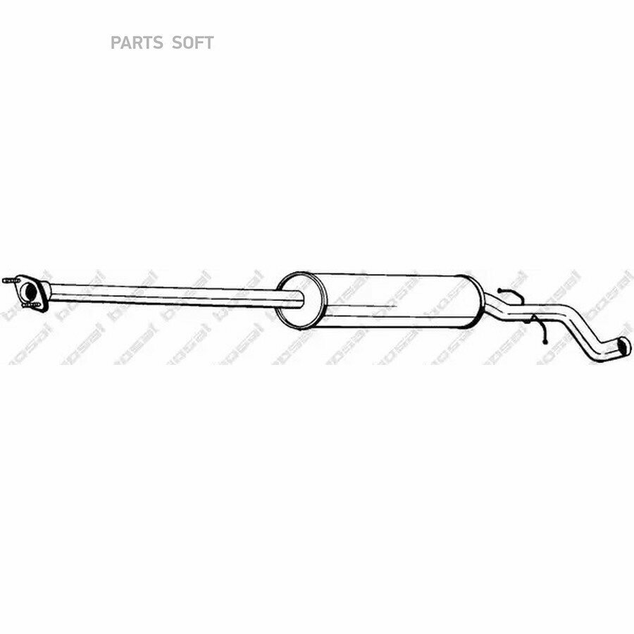 Резонатор VOLVO S80 2.4/2.4D 98-06 от официального дистрибьютора, BOSAL, артикул 287513
