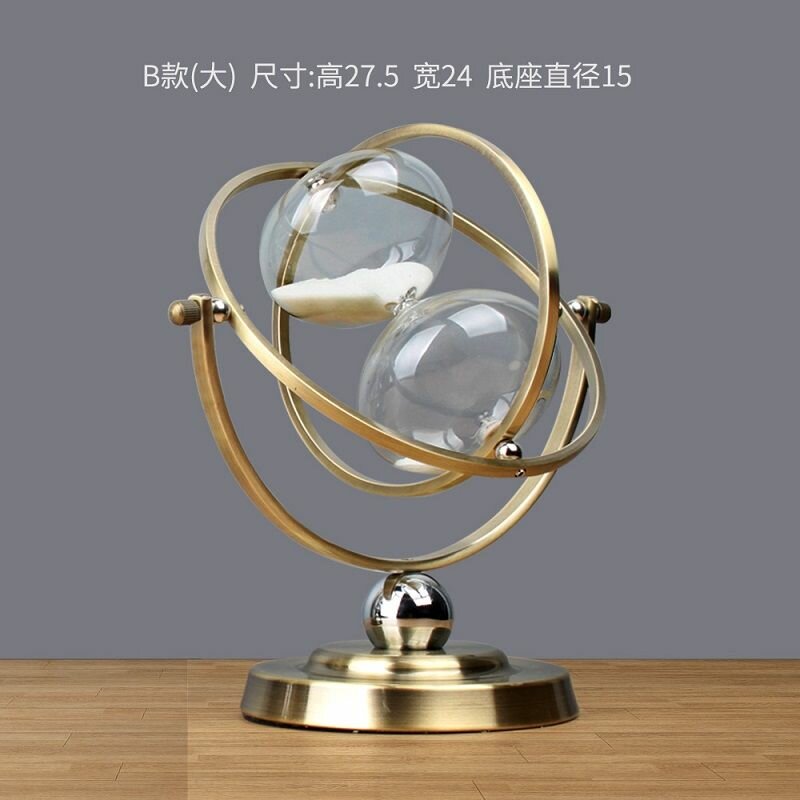Скандинавский креативный глобус-песочные часы на 30 минут, 60, декор, современный свет, роскошный офисный орнамент