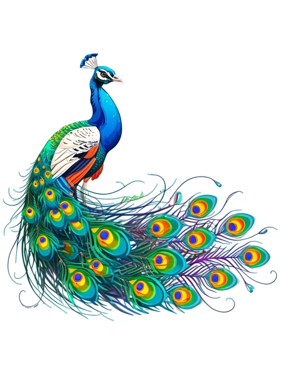 Термонаклейка " Павлин" 9см * 9см