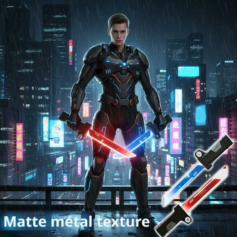 Светящийся обоюдоострый световой меч с парной вставкой, телескопический меч Дэдпула-самурая, игрушечный меч для мальчиков