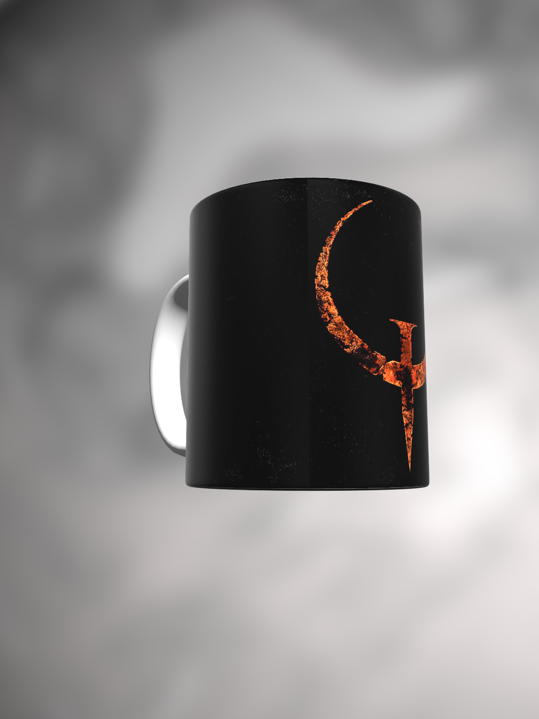 Кружка Quake 330 мл, керамическая с ярким принтом, подходит для СВЧ, горячих и холодных напитков — фото 1