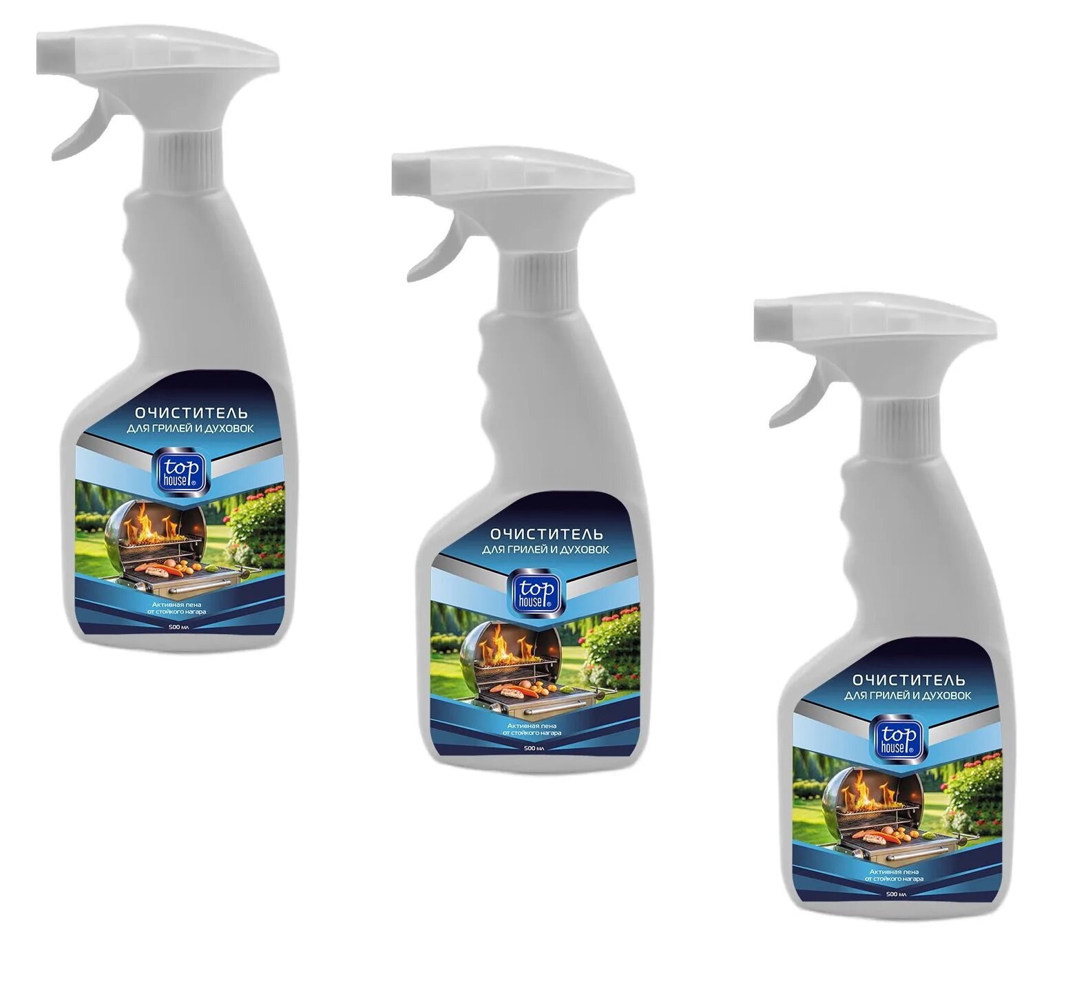 Очиститель Top House для грилей и духовок, 500 мл 3шт