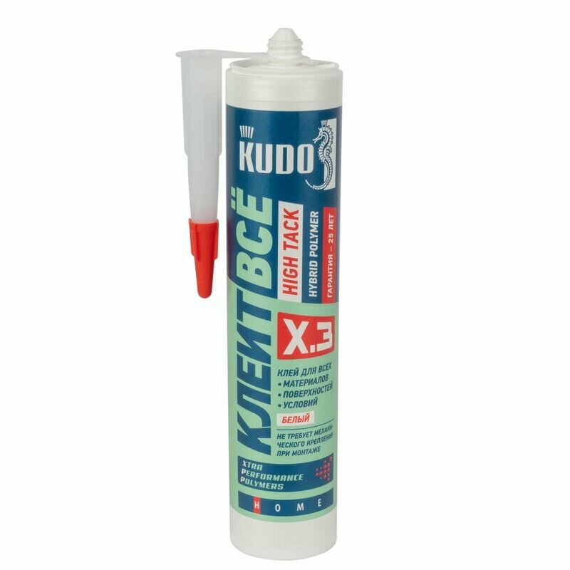 Клей-герметик KUDO, универсальный, белый, 280 мл