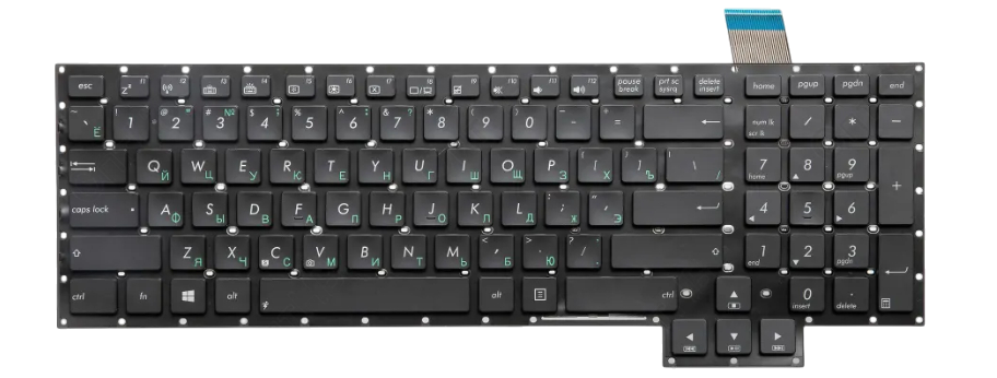 Клавиатура для ноутбука Asus ROG G750JX, G750JH, G750JS, G750JZ, G750JM, G750JW, G750JY, чёрная, без