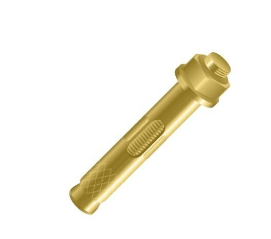 Болт анкерный М10х40 с гайкой оцинкованный 1 шт Крепдил-Фасовка