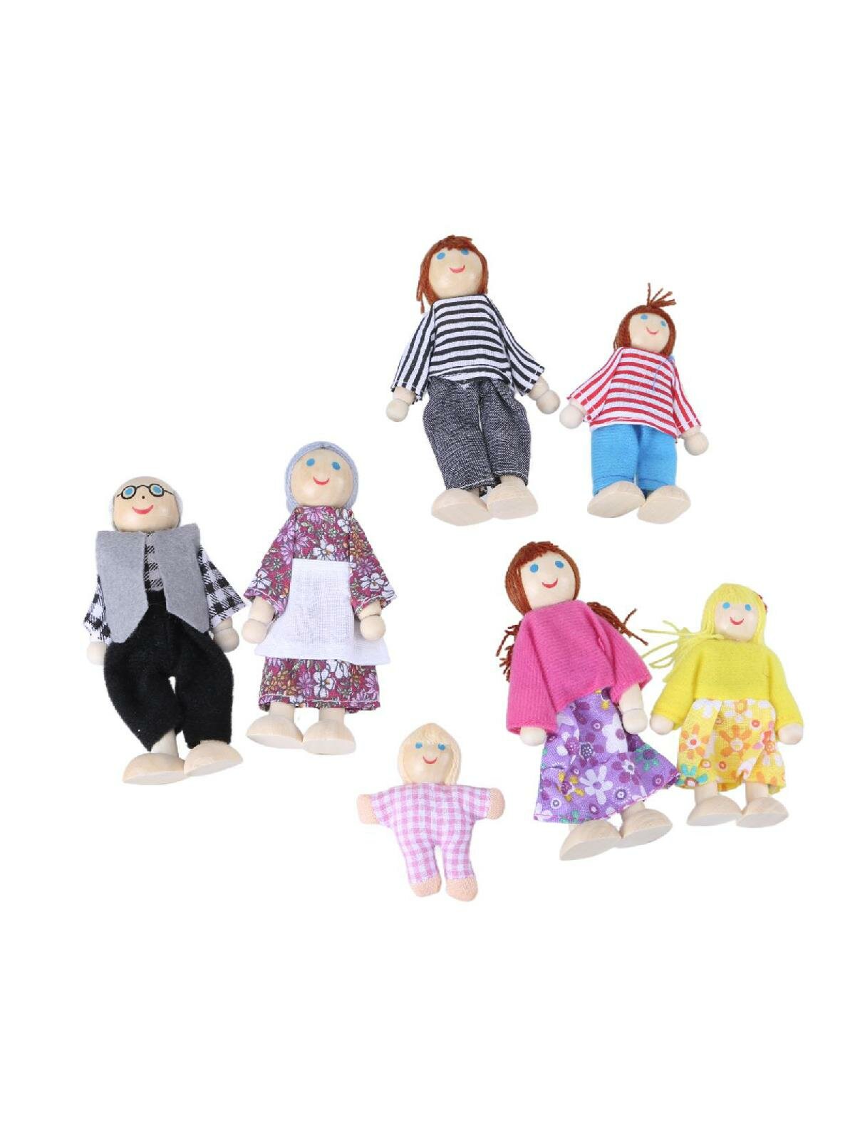 Игровые домики в куклы, детские ролевые игры, семья из семи человек