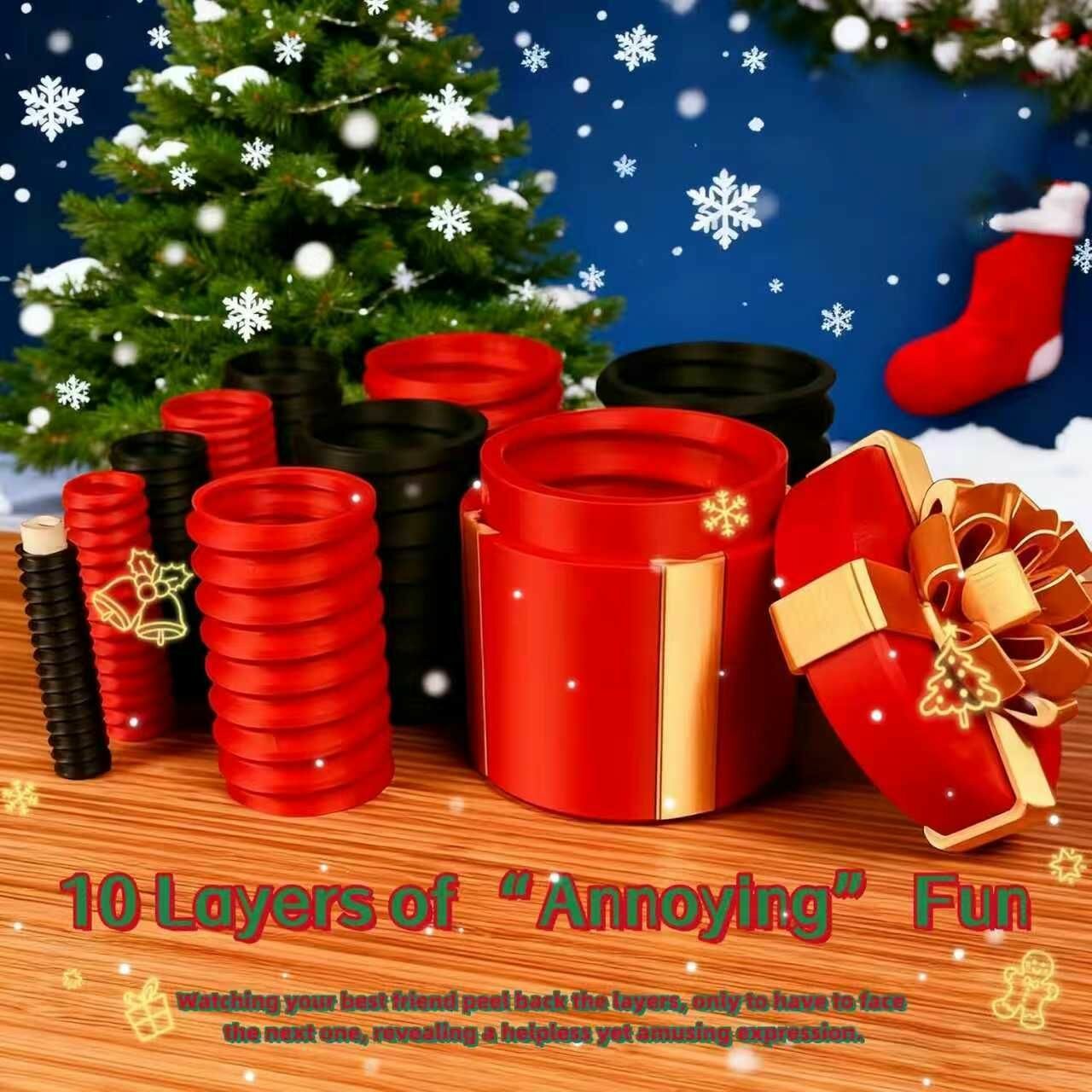 Раздражающая Разборная Коробка-Головоломка с Винтами Пранк-коробка для Денег и Сюрпризов, Многоразовая Забава с 3D-Печатью на Дни Рождения, Рождество и Вечеринки Белого Слона