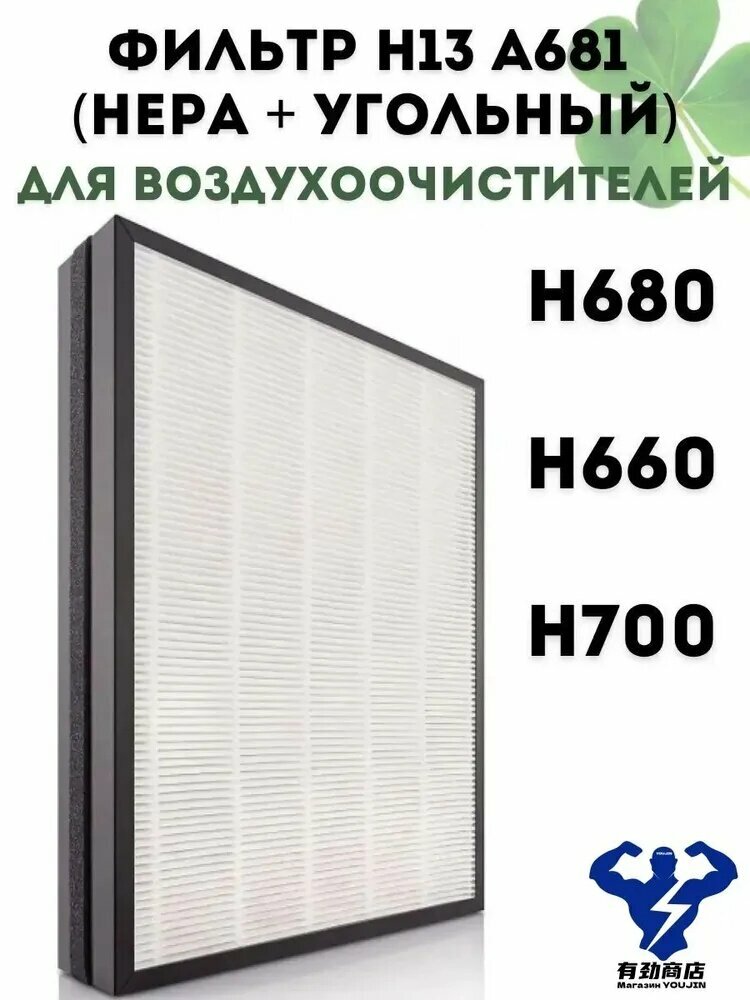 Фильтр H13 (HEPA + угольный) CleverTech A681 для воздухоочистителей Boneco H680, H660, H700