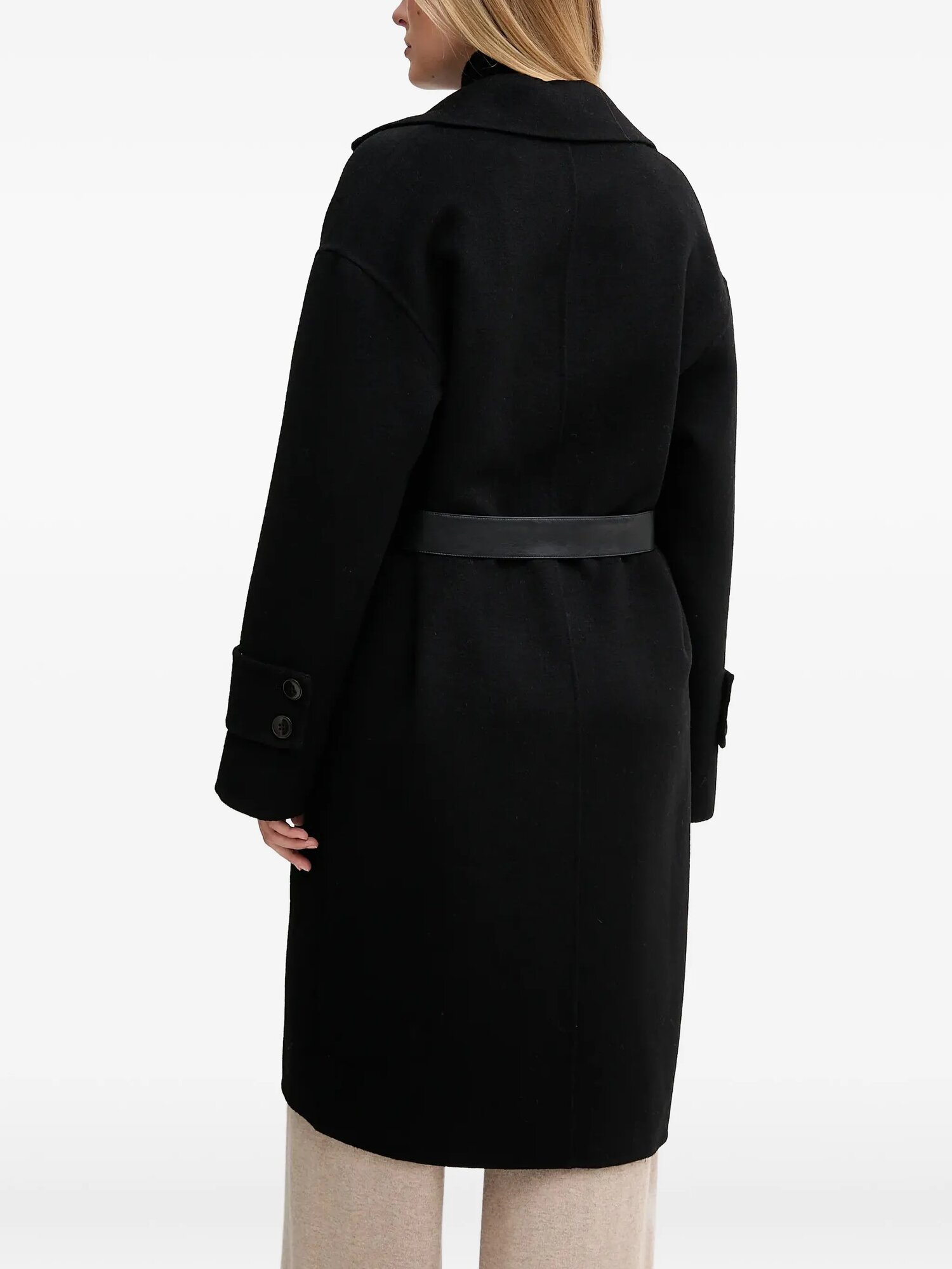 Пальто Marc Aurel Belt buttoned coat, размер 46, black / black — фото 1
