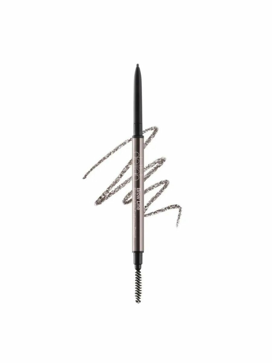Delilah - Brow Line Retractable Eyebrow Pencil With Brush - Sable, Карандаш для бровей с щеточкой, 0,08 г