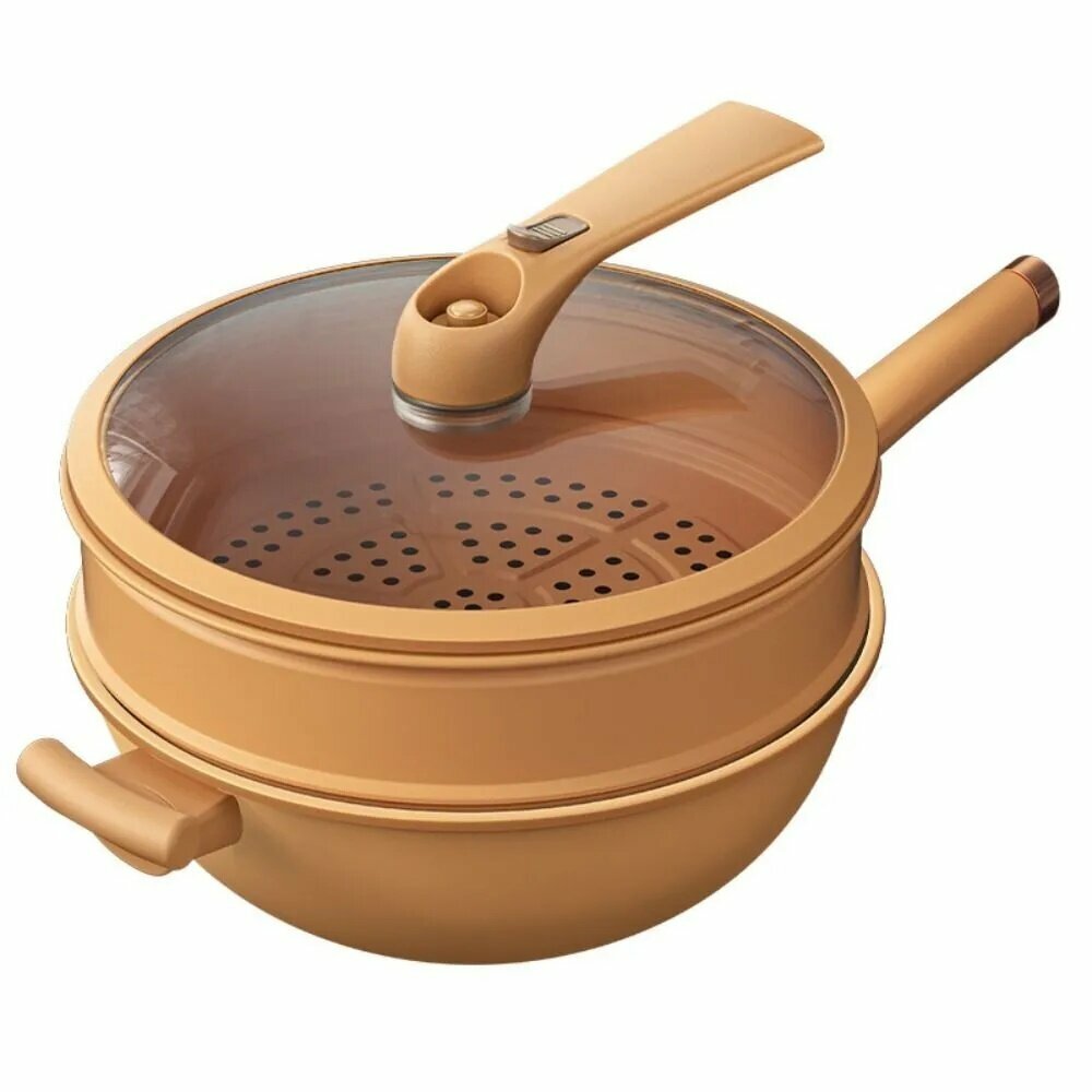 Вок , с фиксированной ручкой