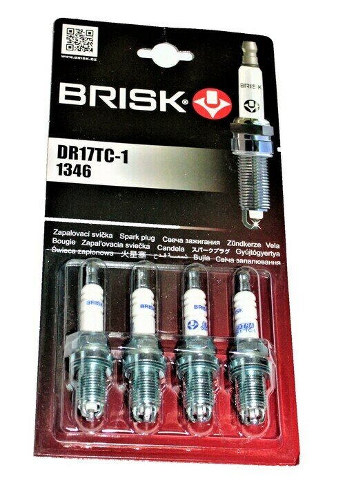 Свечи зажигания HYUNDAI ACCENT, к-т 4 шт, Brisk, (ТагАЗ), DR17TC-1