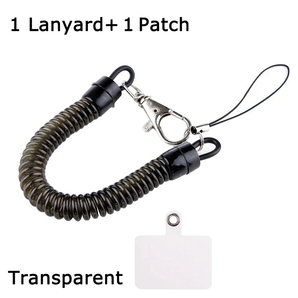 Выдвижной ремешок для телефона с накладкой, Цвет: Lanyard with Patch B
