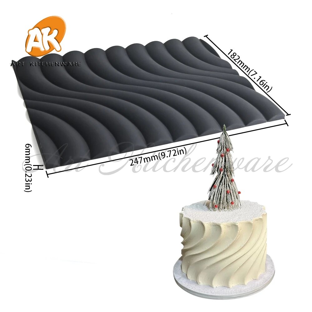 Силиконовый коврик для торта AK ART KITCHENWARE Черный, MCT-29