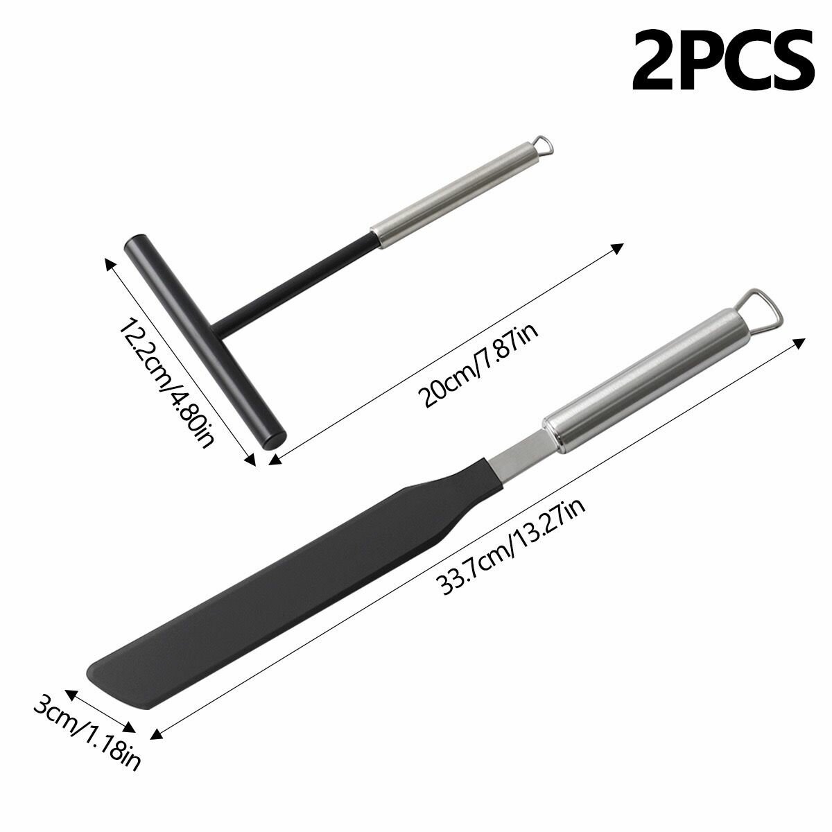 Инструмент для приготовления панкейков из нержавеющей стали, нейлоновый скребок, антипригарный распределитель теста, распределитель для панкейков, распределитель для яичных панкейков, распределитель для джема для использования в торговых точках.