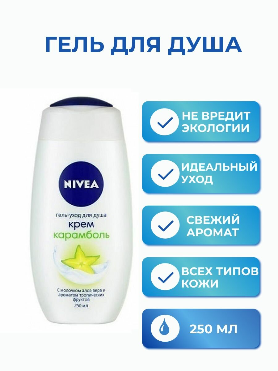 Гель для душа 250мл карамболь